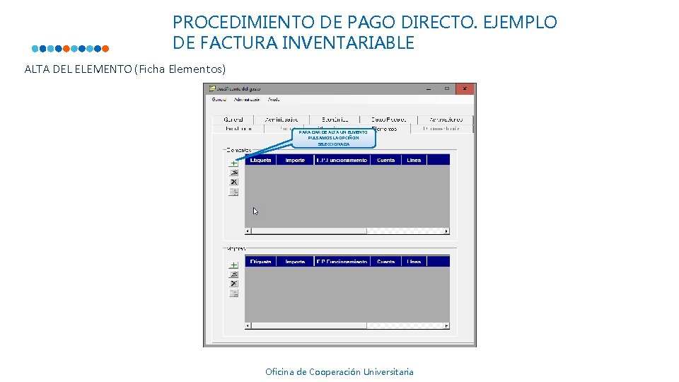 PROCEDIMIENTO DE PAGO DIRECTO EJEMPLO DE FACTURA CON