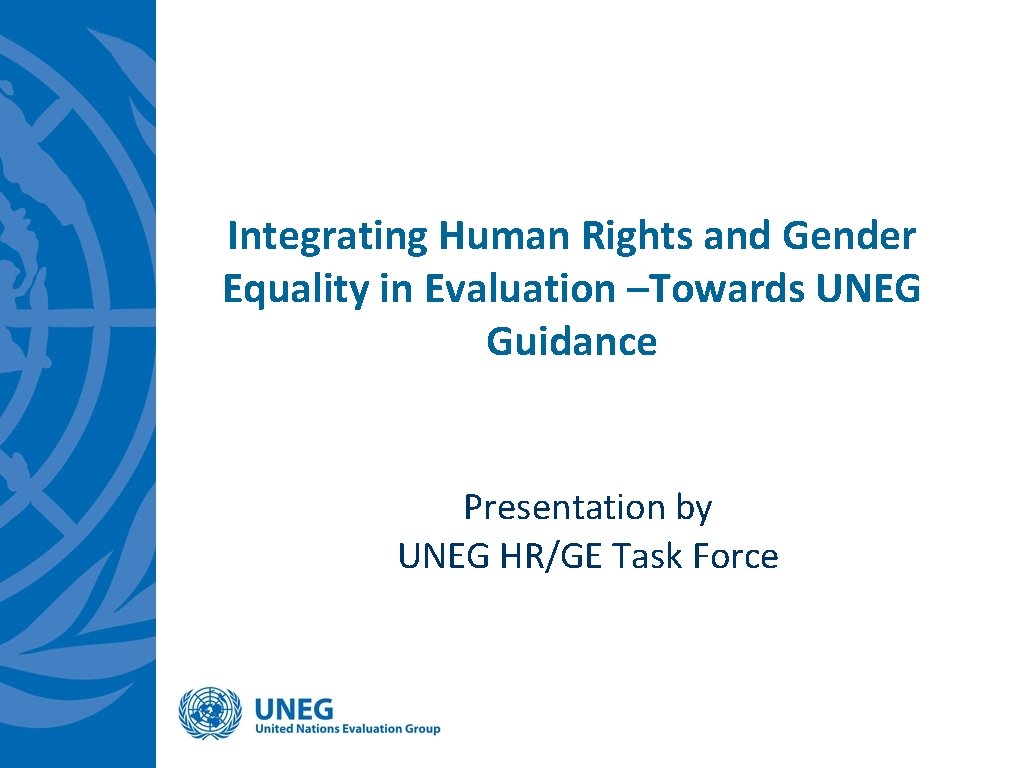 Integrating Human Rights and Gender Equality in Evaluation