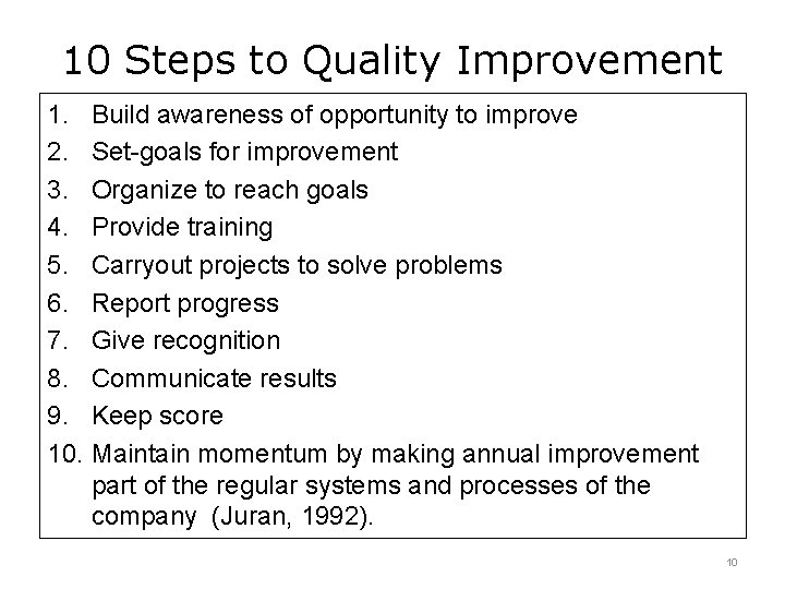 Introduction to Project Management Quality Management Lecture a