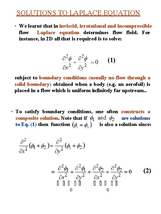 Lecture 15 Final Version Contents Solutions to Laplace