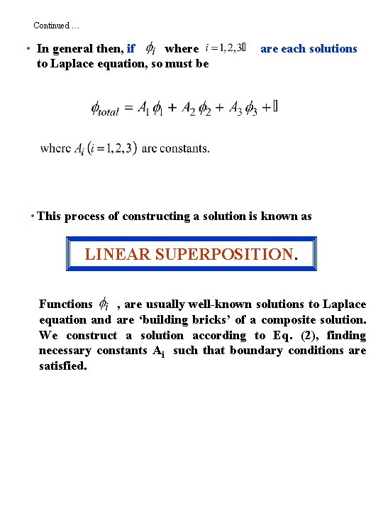Lecture 15 Final Version Contents Solutions to Laplace