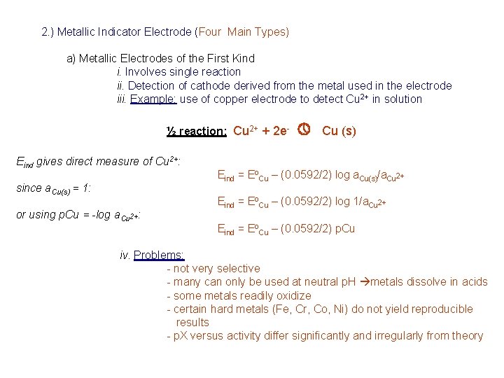 Potentiometric Methods A Introduction 1 Potentiometric Methods based