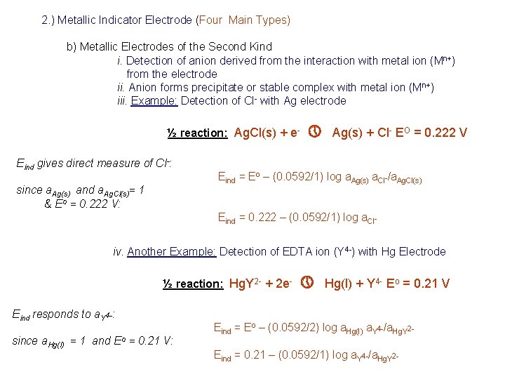 Potentiometric Methods A Introduction 1 Potentiometric Methods based