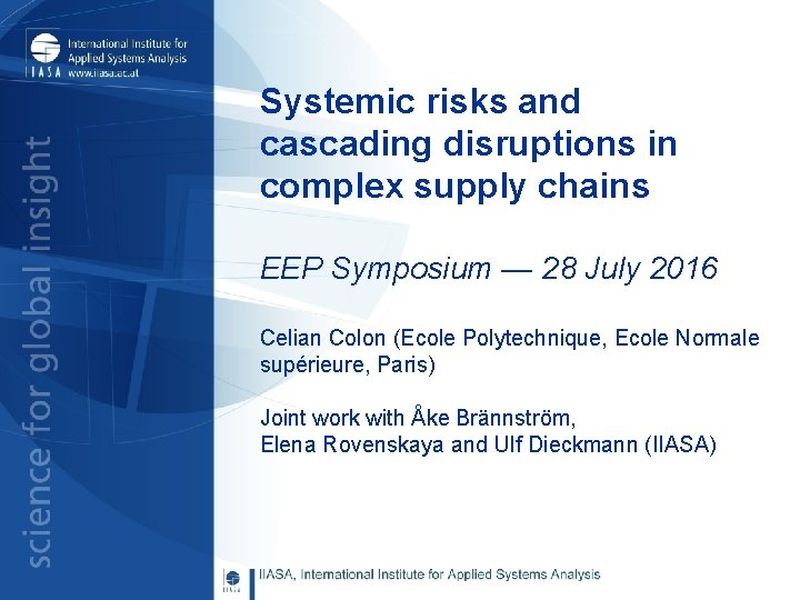 Systemic risks and cascading disruptions in complex supply