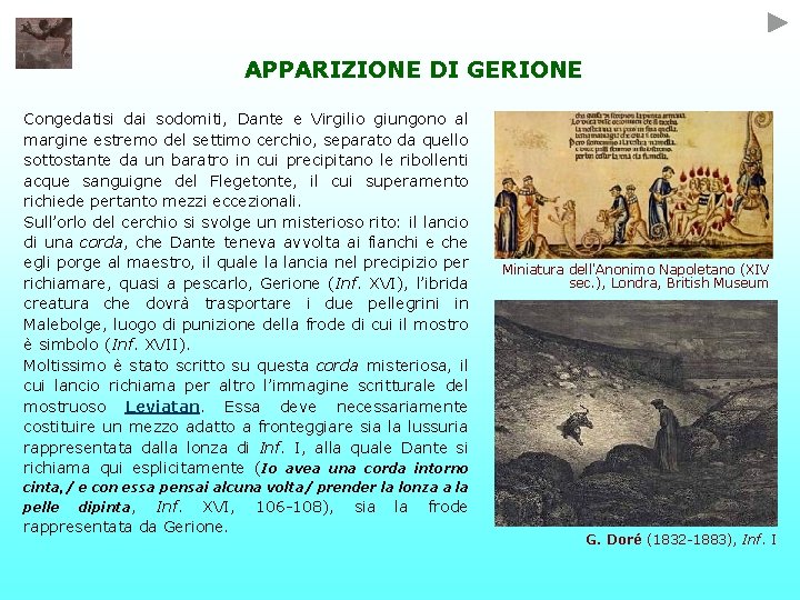DANTE E GERIONE NELLA DIVINA COMMEDIA APPARIZIONE DI