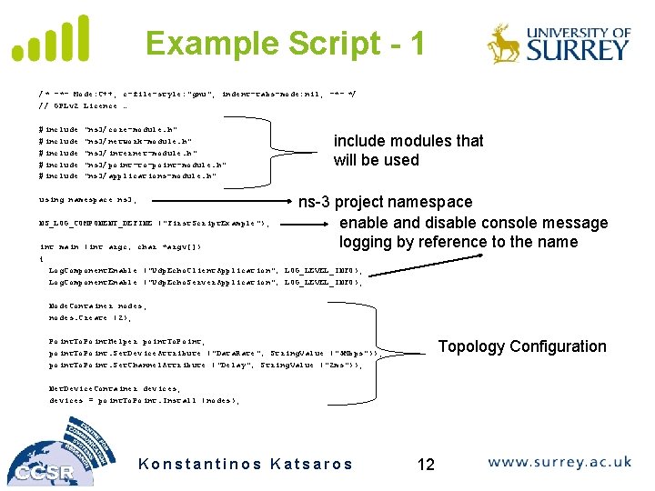Introduction to NS3 Part 1 Katsaros Konstantinos Ph