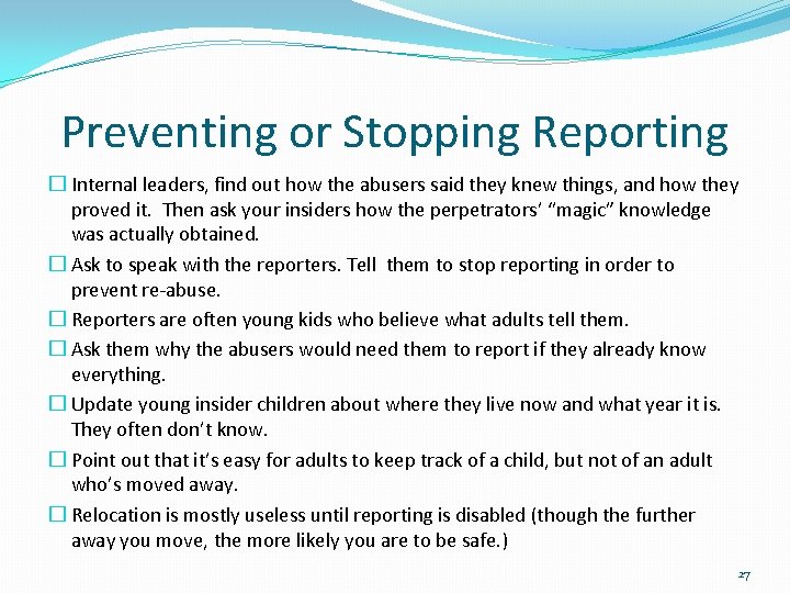 Internal Keys to Safety Alison Miller Two Problems