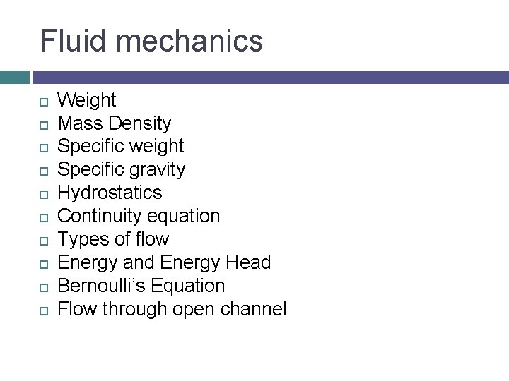 OPEN CHANNEL HYDRAULIC December 30 2017 Hydrology and