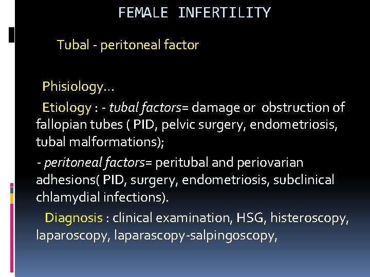 INFERTILITY ENDOMETRIOSIS UTERINE DISPLACEMENTS AND UTEROVAGINAL ...