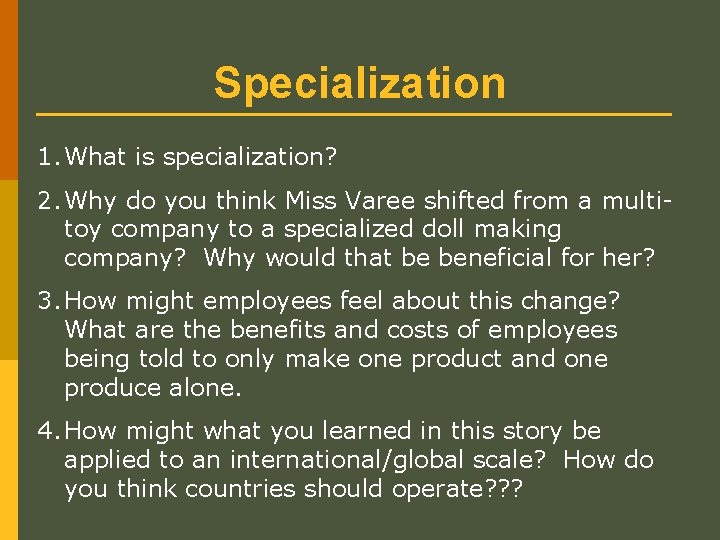 Warm Up What are 3 benefits of a