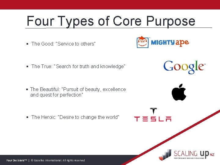 Core Ideologies The framework to build a robust