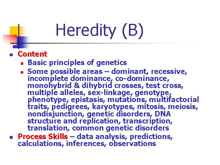 Heredity B 2013 KAREN LANCOUR HEREDITY NATIONAL SUPERVISOR