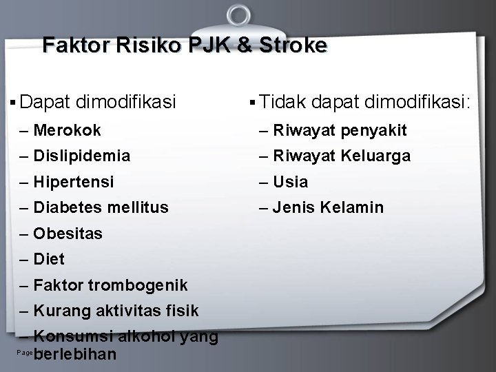 EPIDEMIOLOGI PENYAKIT JANTUNG PEMBULUH DARAH Mugi Wahidin M