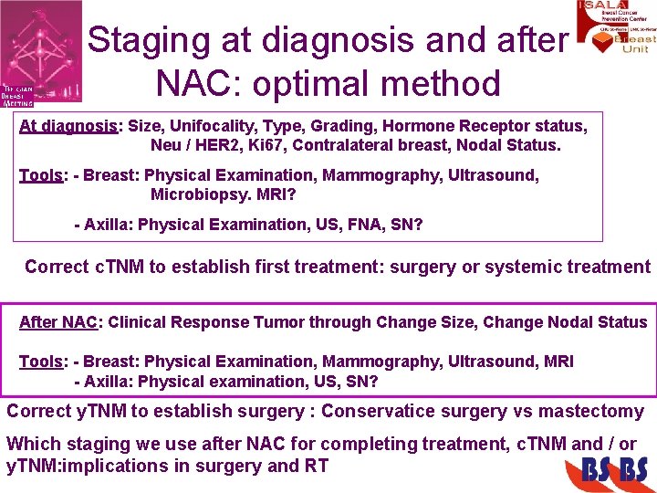 Locoregional management and neoadjuvant systemic treatment Birgit Carly
