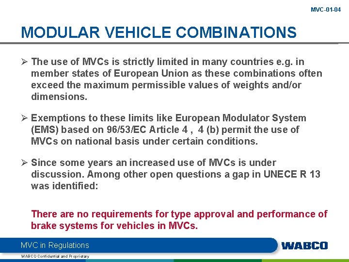 MVC01 04 BRAKE SYSTEMS IN MODULAR VEHICLE COMBINATIONS
