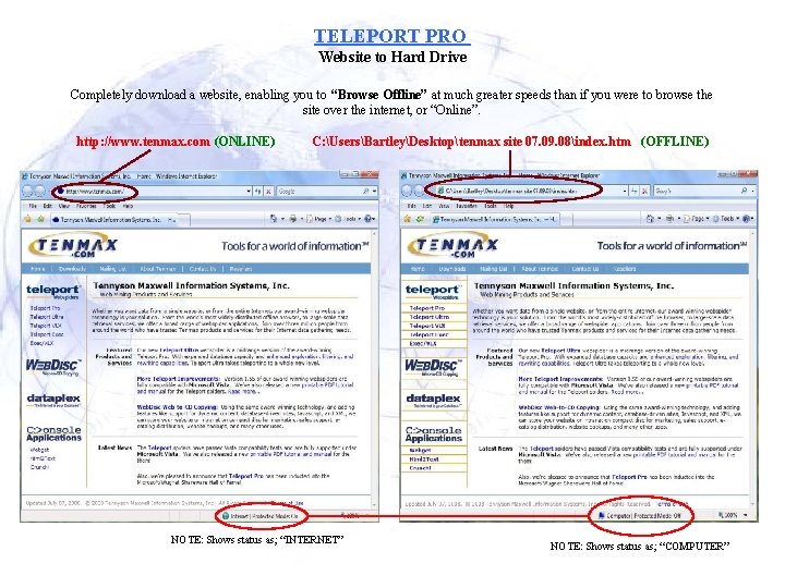 TELEPORT PRO Website to Hard Drive Completely download
