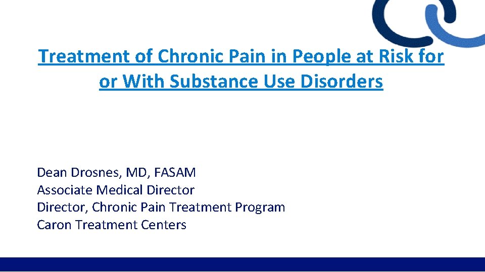 Treatment of Chronic Pain in People at Risk