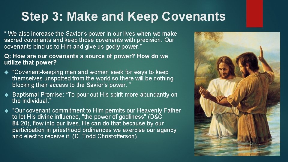 Drawing the Power of Jesus Christ into Our