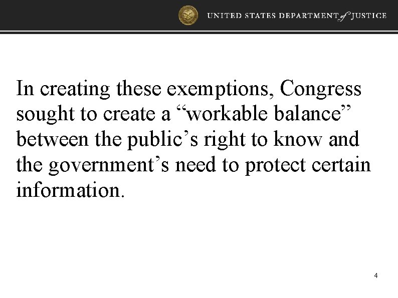 Freedom of Information Act Exemptions Overview 1 As