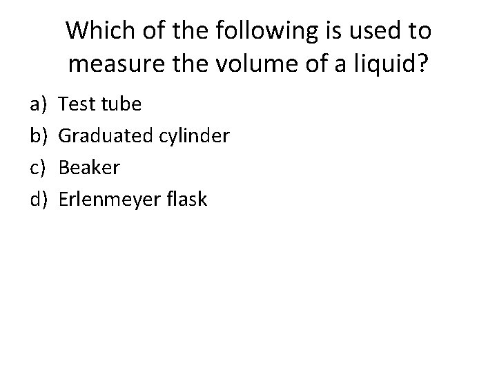 Identifying Lab Equipment Formative Assessment Chemistry Directions Number