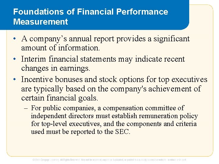 14 Financial Performance Measurement Foundations of Financial Performance