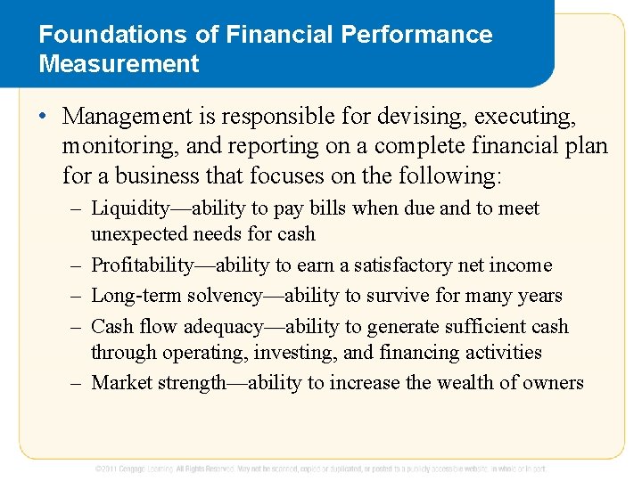 14 Financial Performance Measurement Foundations of Financial Performance