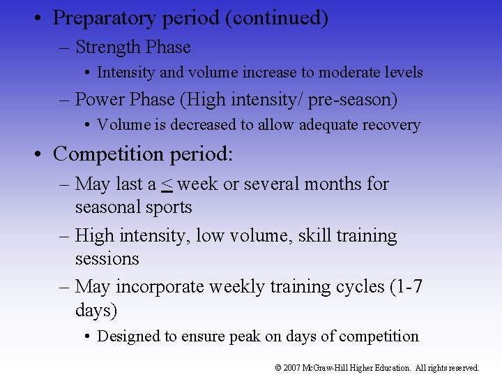 Chapter 4 Preventing Injuries Through Fitness Training 2007