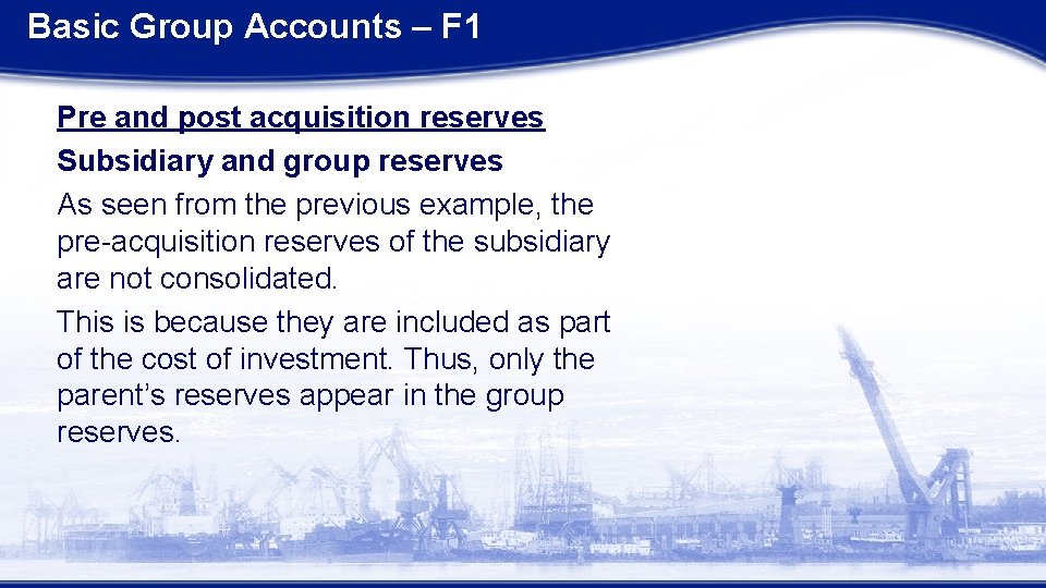 Basic Group Accounts F 1 Syllabus Part 2