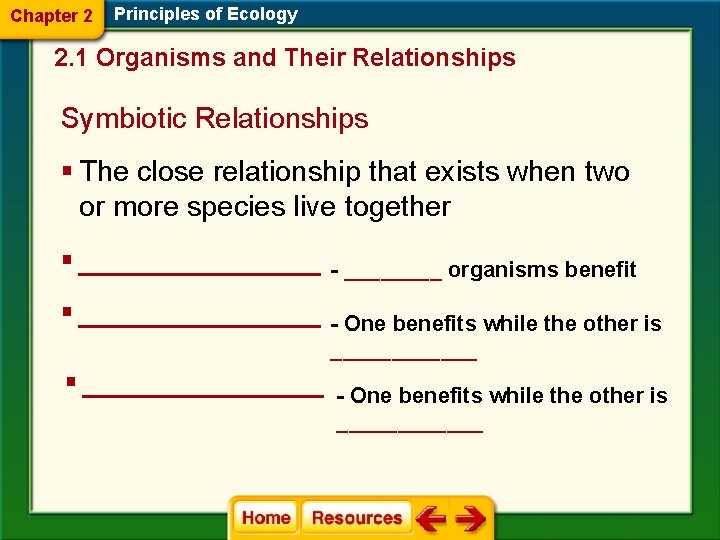 Levels of Organization Relationships 2 1 State Standard