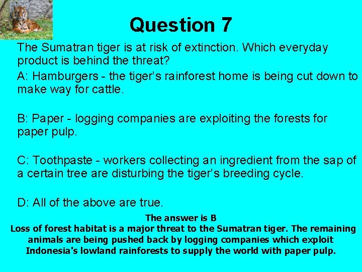 What do you know about biodiversity Quiz Species