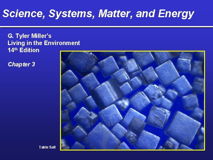 Science Systems Matter and Energy G Tyler Millers