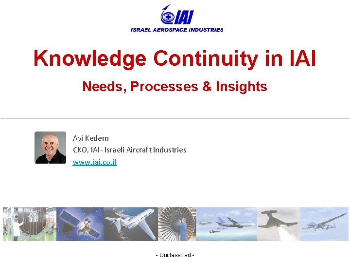 Knowledge Continuity in IAI Needs Processes Insights Avi