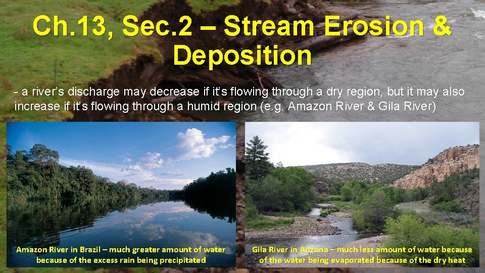 Ch 13 Sec 2 Stream Erosion Deposition running