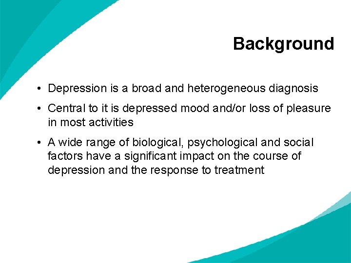 Depression update Implementing NICE guidance 2009 NICE clinical