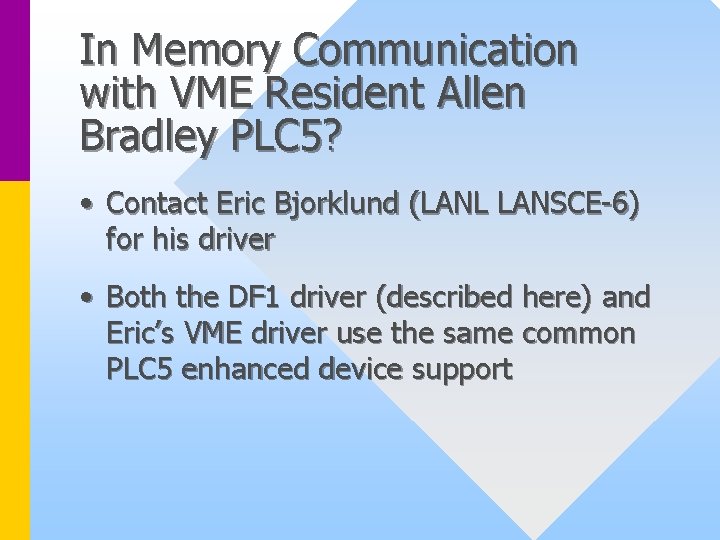 Interfacing EPICS IOCs With Allen Bradley PLCs Applications