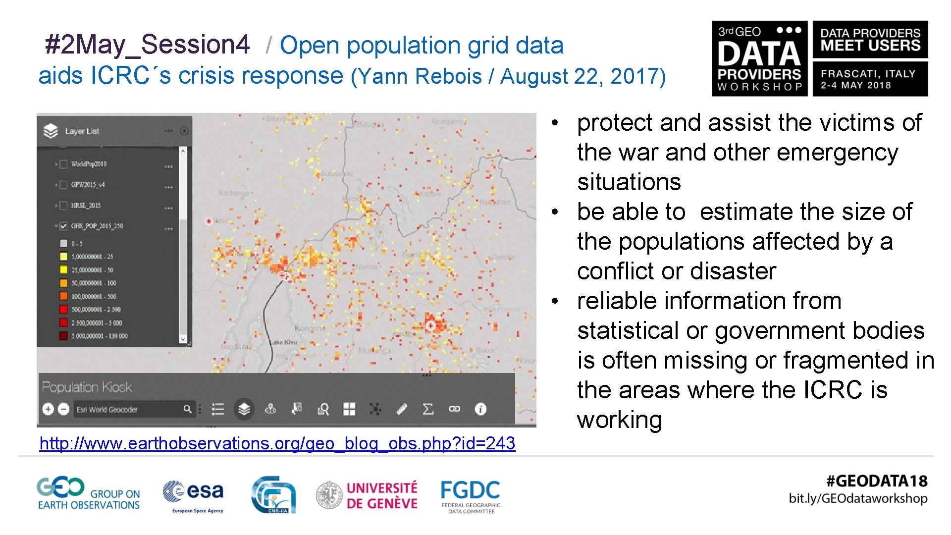 The Global Human Settlement Layer the ICRC story