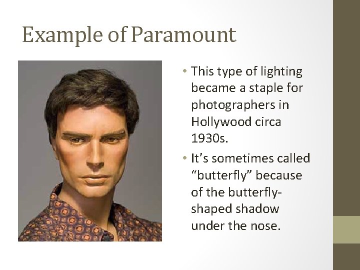 Paramount Rembrandt Lighting Photography Lighting Communication ...