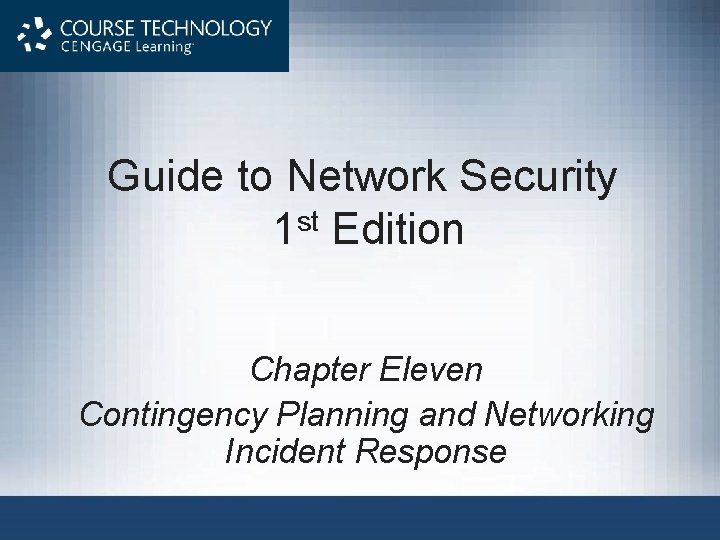 Guide to Network Security 1 st Edition Chapter