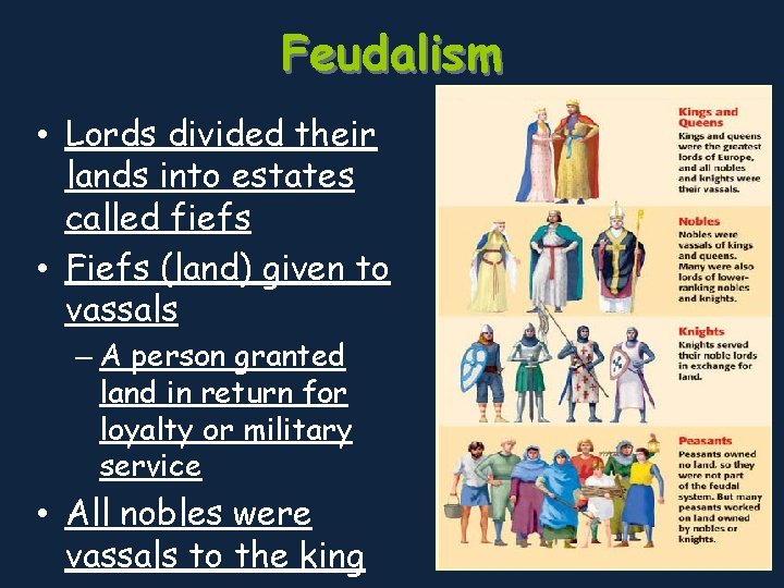 Medieval Europe Standard 7 WH 6 Students analyze