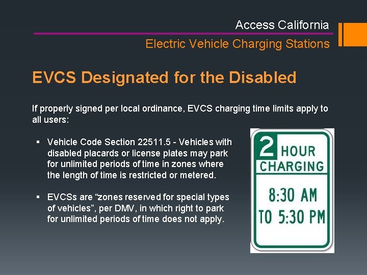 Access California New Regulations for Electric Vehicle Charging