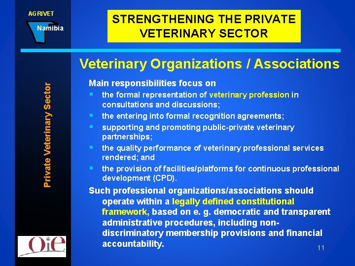 The Importance of Strengthening the Private Veterinary Sector