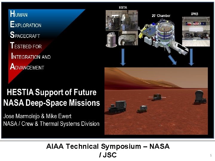 AIAA Technical Symposium NASA JSC 1 HUMAN EXPLORATION