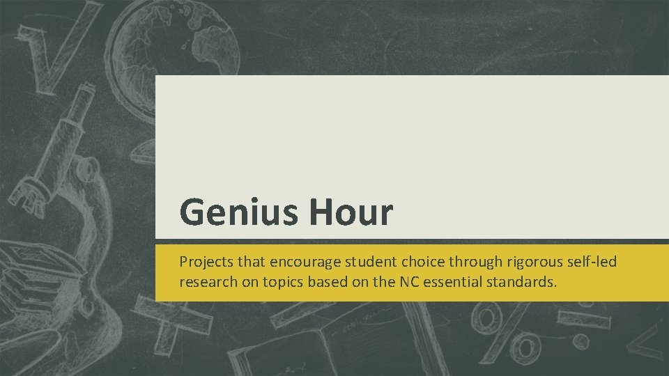 Genius Hour Projects that encourage student choice through