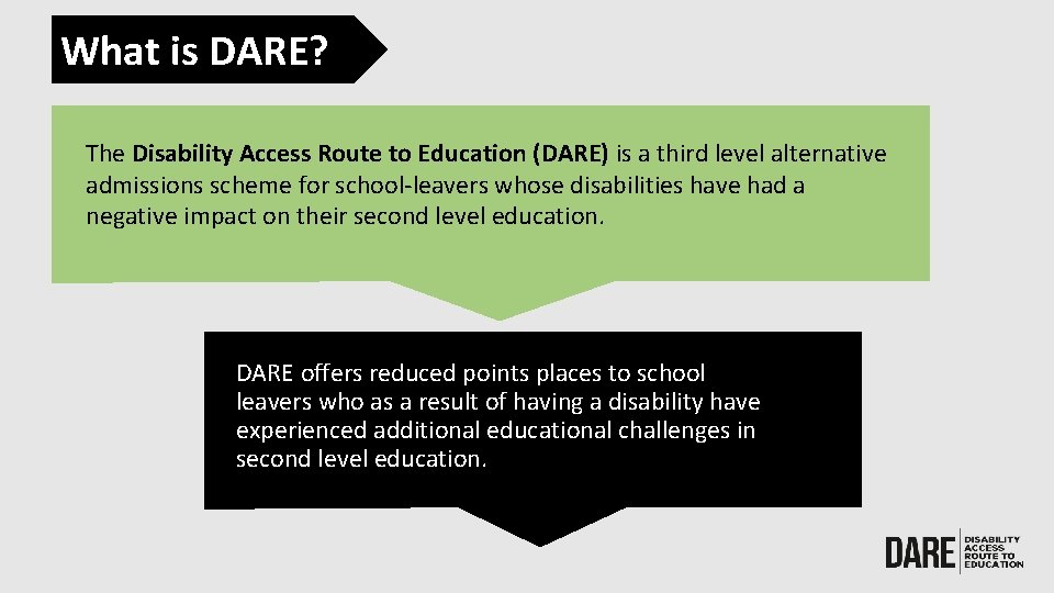 DARE Disability Access Route to Education School Presentation
