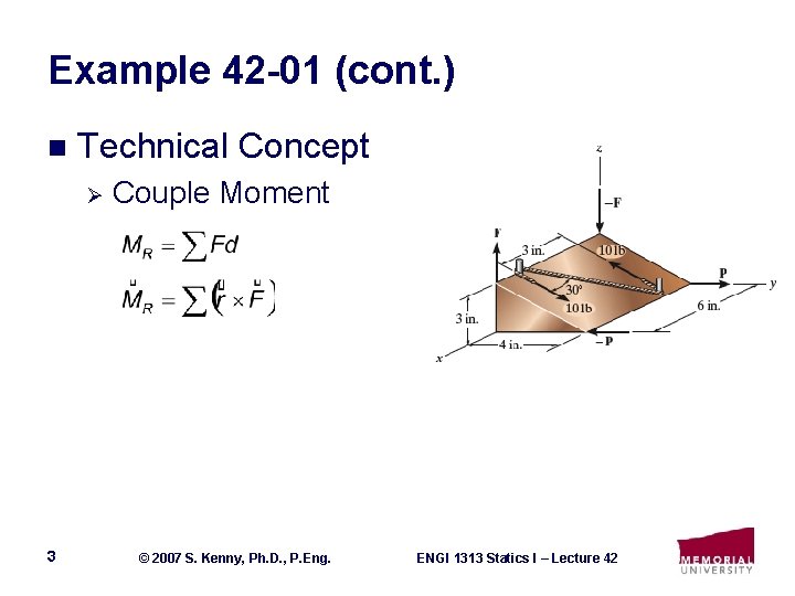 ENGI 1313 Mechanics I Lecture 42 Course Material