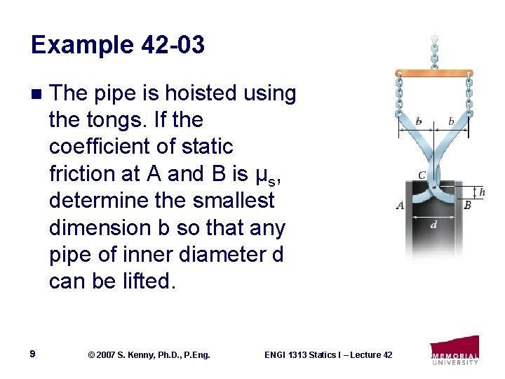 ENGI 1313 Mechanics I Lecture 42 Course Material