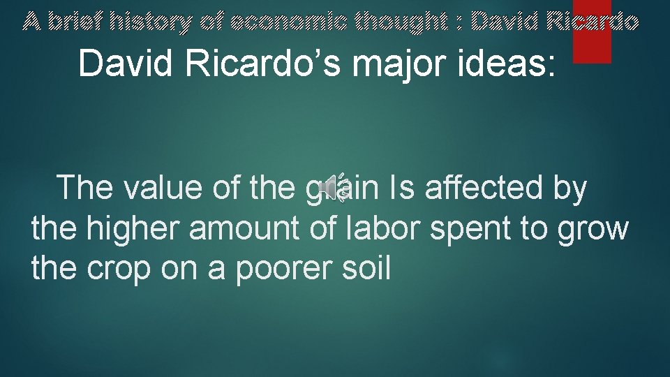 A brief history of economic thought David Ricardo