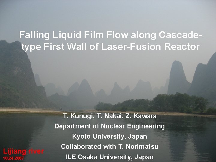 Falling Liquid Film Flow along Cascadetype First Wall