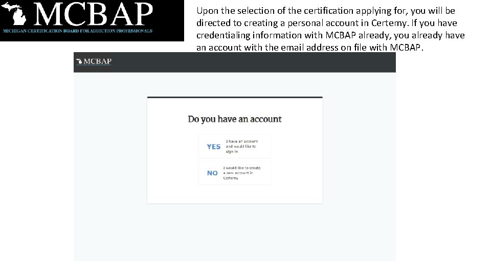 www mcbap com CERTIFICATION AN ONLINE PROCESS Applications