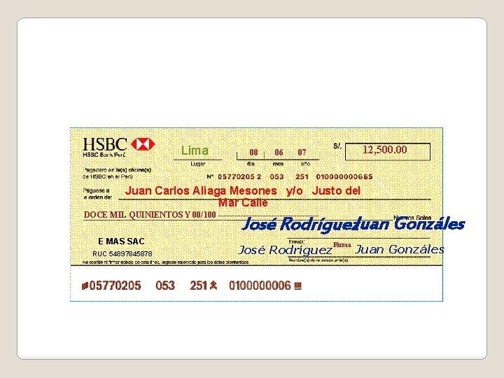 El cheque Qu es EL CHEQUE es TTULO